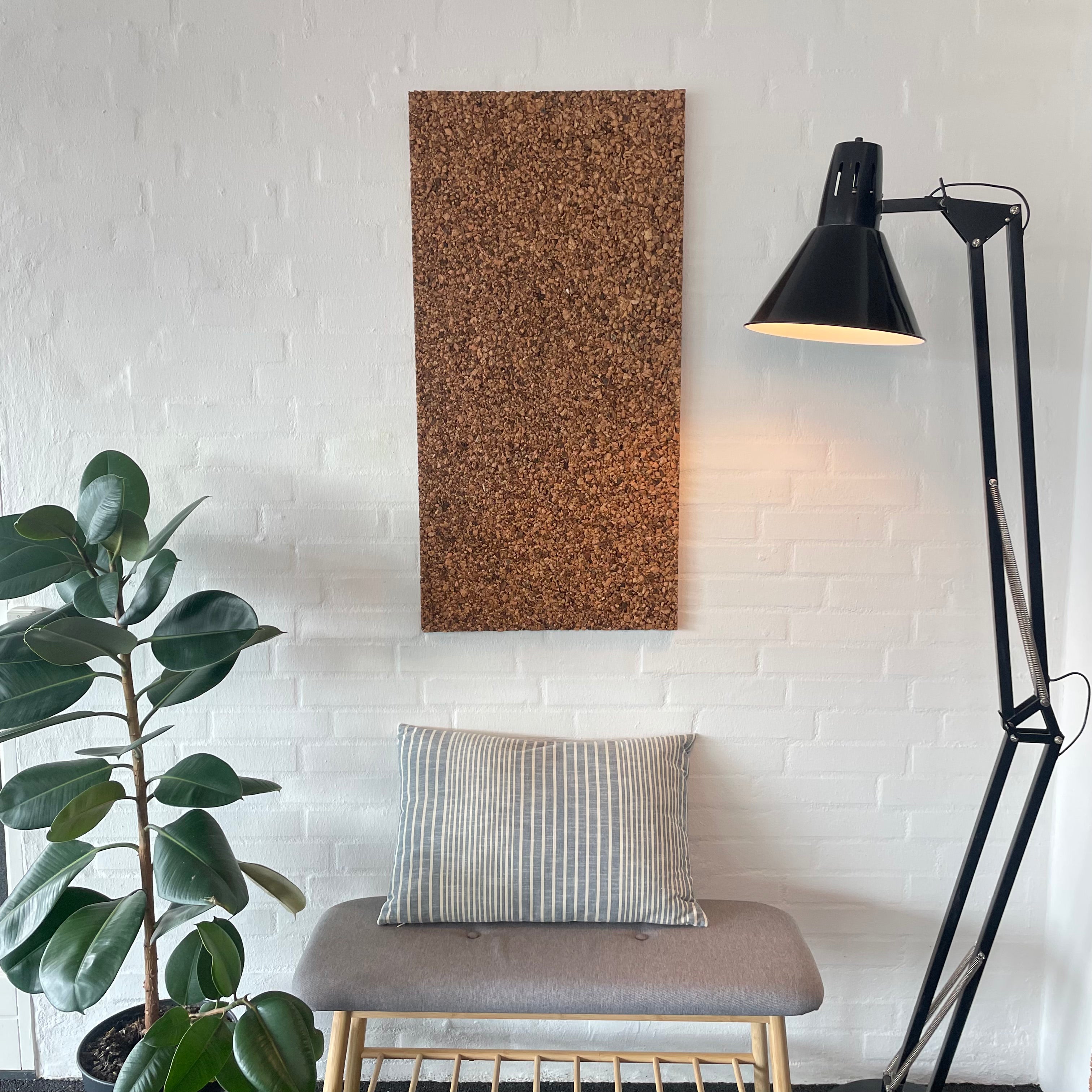 2 cm tyk rustik korkplade - kork opslagstavle 50×100 cm