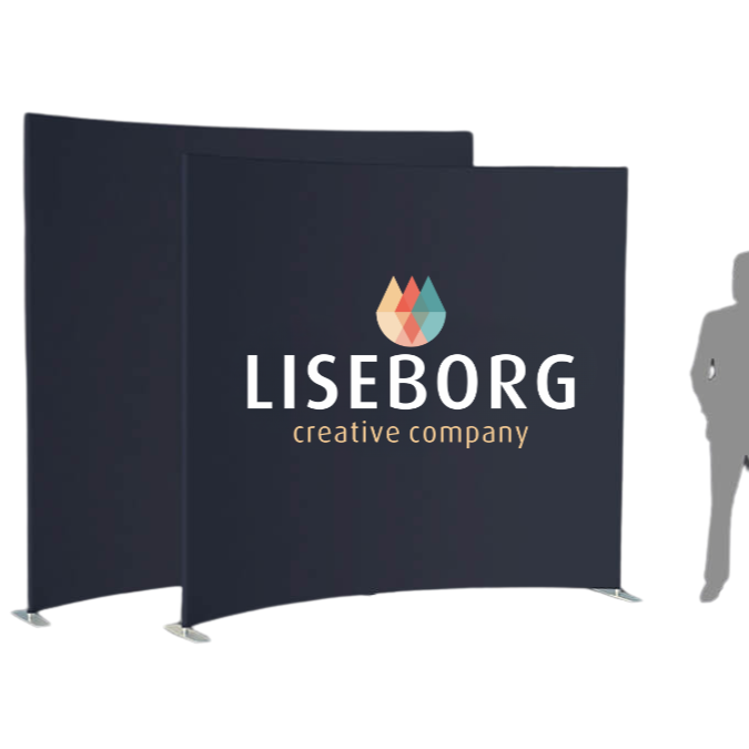 Curved Zipper Wall | Buet messestand | HD-grafik