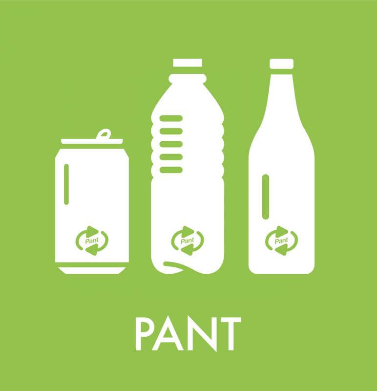 Affaldssortering - Pant | 12x12 cm | Nem sortering